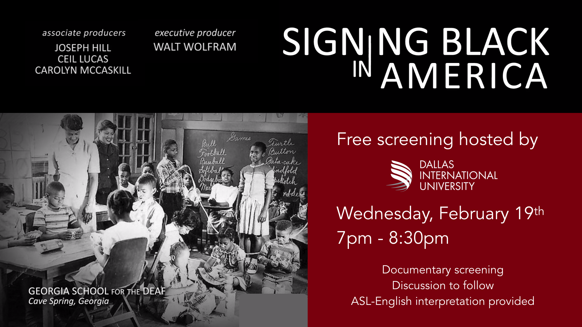“Signing Black in America” Documentary Film Screening 2/19/2020 – DFW ...