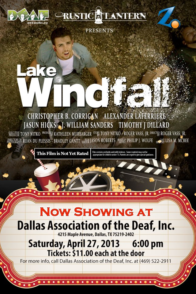 Dallas Deaf Club Meeting 4/26/13 & Lake Windfall Movie 4/27/13 – Deaf ...