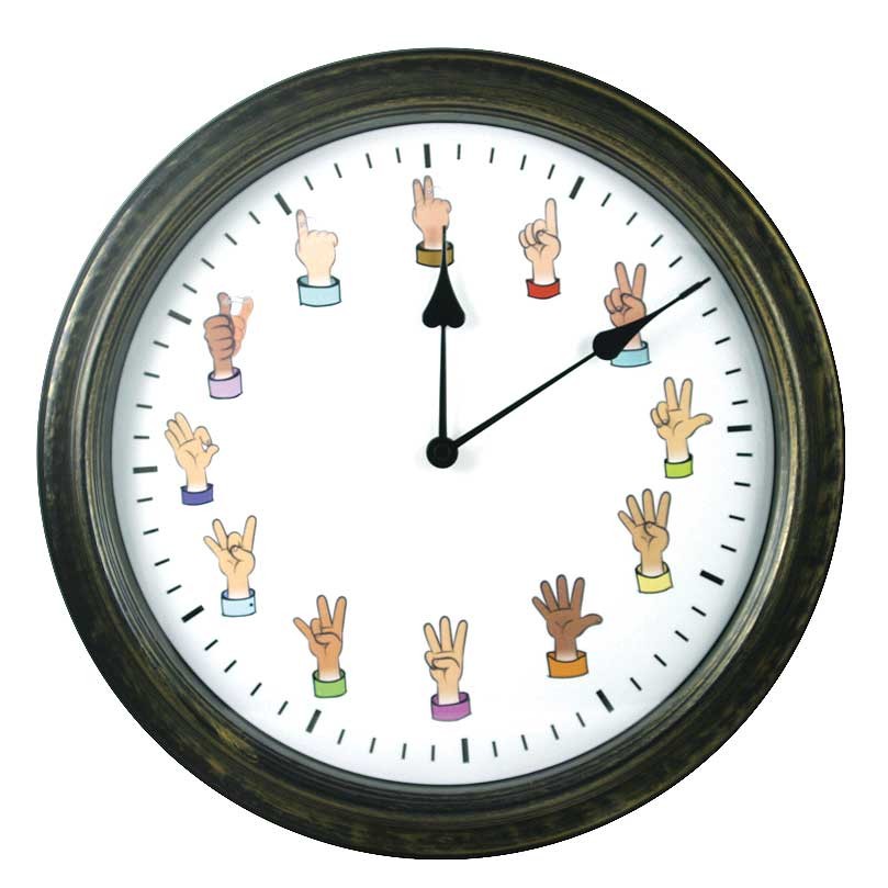 Sign Language Wall Clock at Harris Communications – Deaf Network of Texas