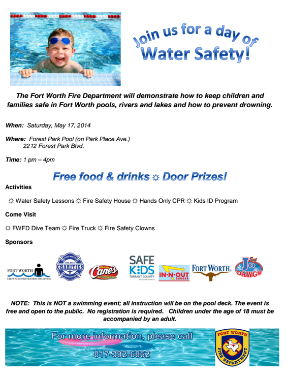 Water Safety workshop 5/17/14 – Fort Worth – Deaf Network of Texas