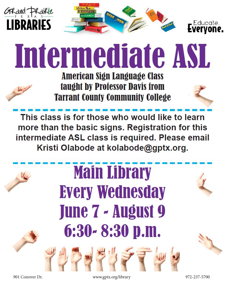 Beginners & Intermediate ASL Class 2017 – DFW – Deaf Network of Texas