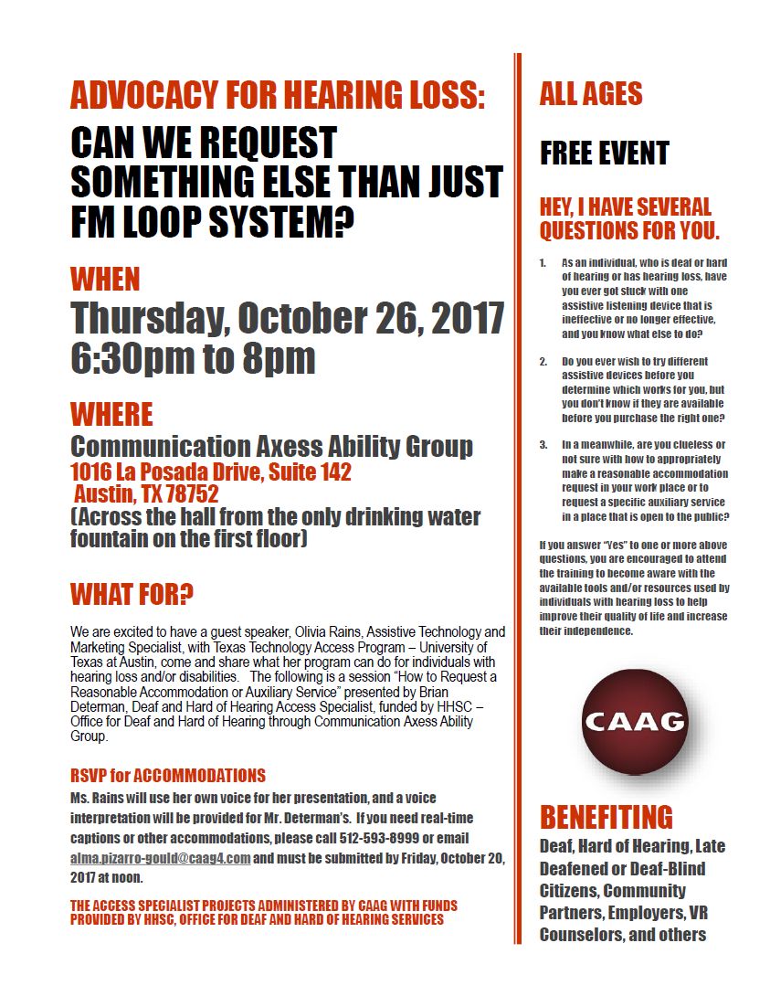 Can We Request Something Else Than Just FM Loop System? Workshop 10/26 ...