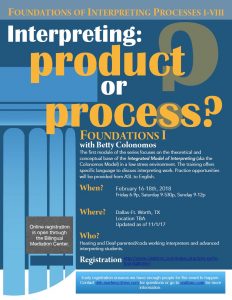 Interpreting: Product or Process? Workshop with Betty Colonomos ...