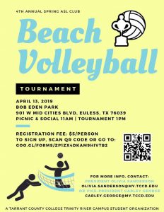 TCC ASL Club Volleyball Tournament – Euless – Deaf Network of Texas