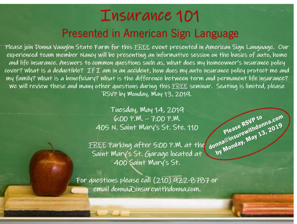 Insurance 101 in ASL – San Antonio – Deaf Network of Texas