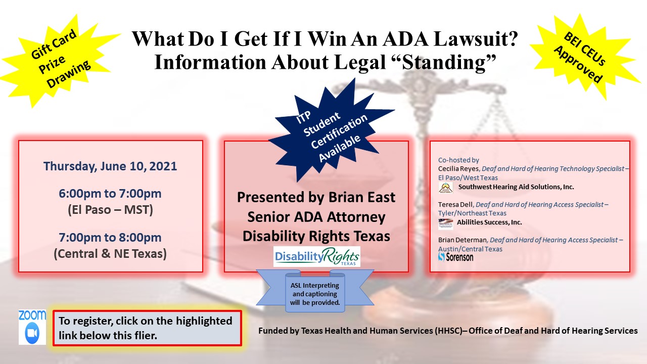 WEBINAR: What Do I Get If I Win An ADA Lawsuit? Info About Legal ...