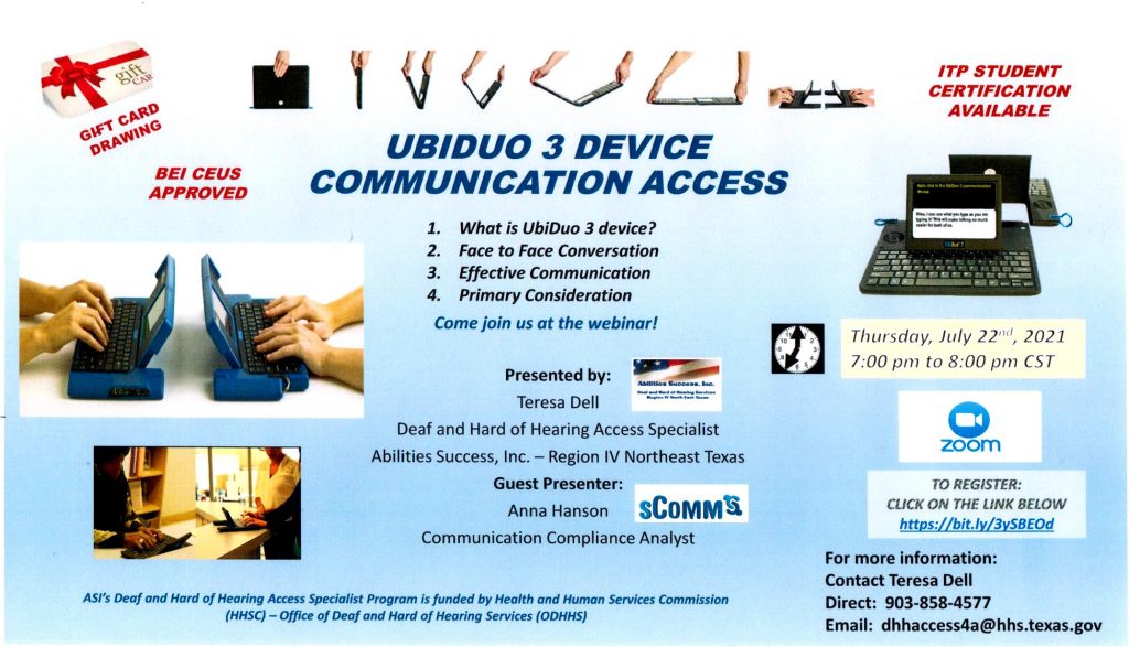 Webinar: Ubiduo 3 Device Communication Access 7/22/2021 – Deaf Network ...