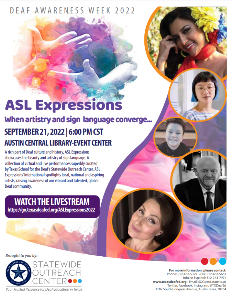TSD Release: Celebrating Deaf Awareness Week – ASL Expressions ...