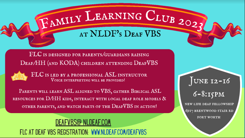 Deaf FLS & VBS: June 2023 – DFW – Deaf Network of Texas