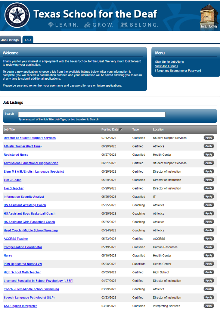 Job Opportunity: Director of Student Support Services at TSD – Deaf Network of Texas